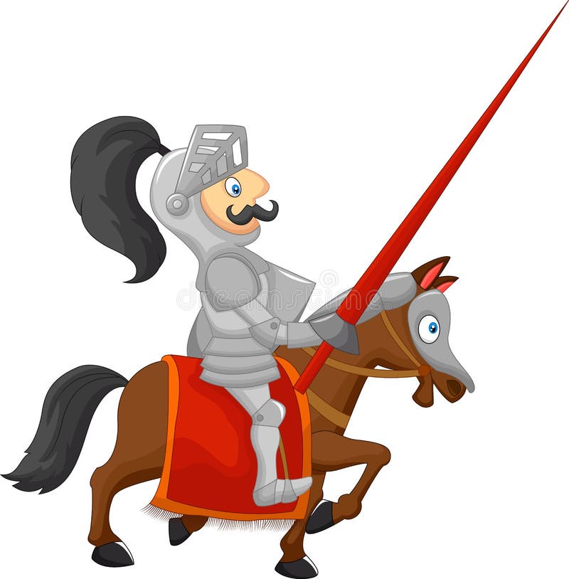 Cartoon knight posing stock vector. Illustration of motif - 45854433