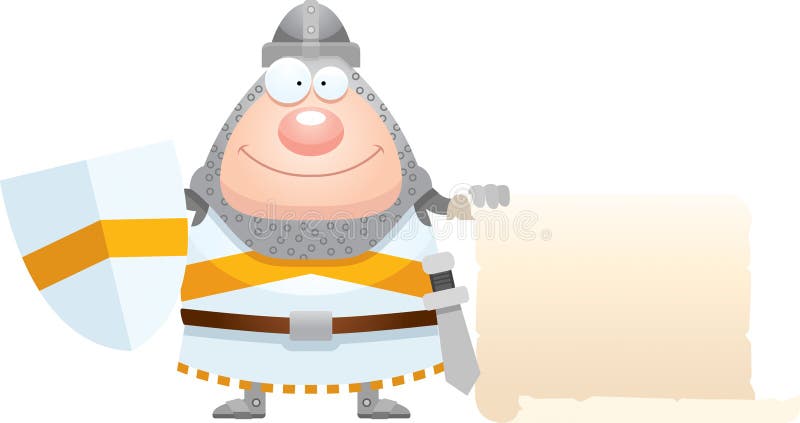 Cartoon Knight Sign stock vector. Illustration of list - 51130353