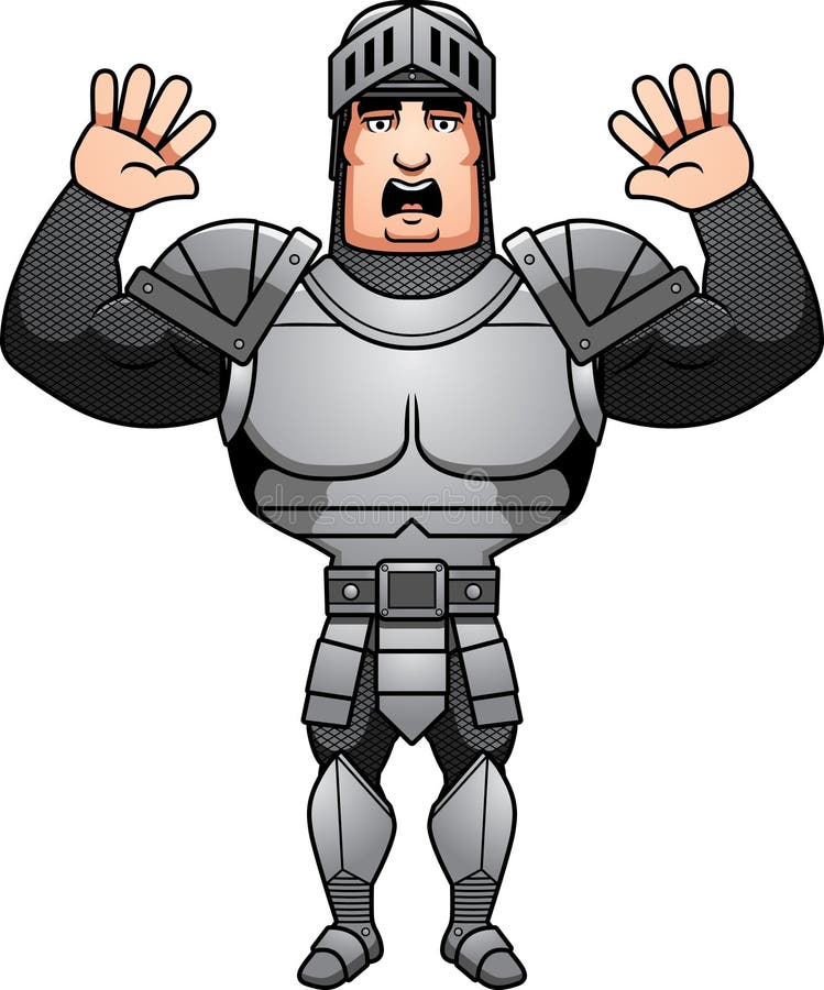 Cartoon Knight Surrender stock vector. Illustration of person - 69105705