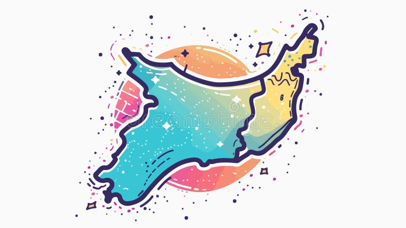 Cartoon Kuwait Map Icon in Comic Style Stock Vector - Illustration of ...