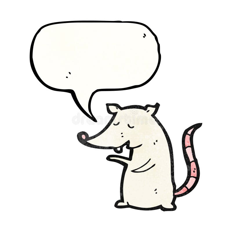 Cartoon Lab Rat with Speech Bubble Stock Vector - Illustration of ...