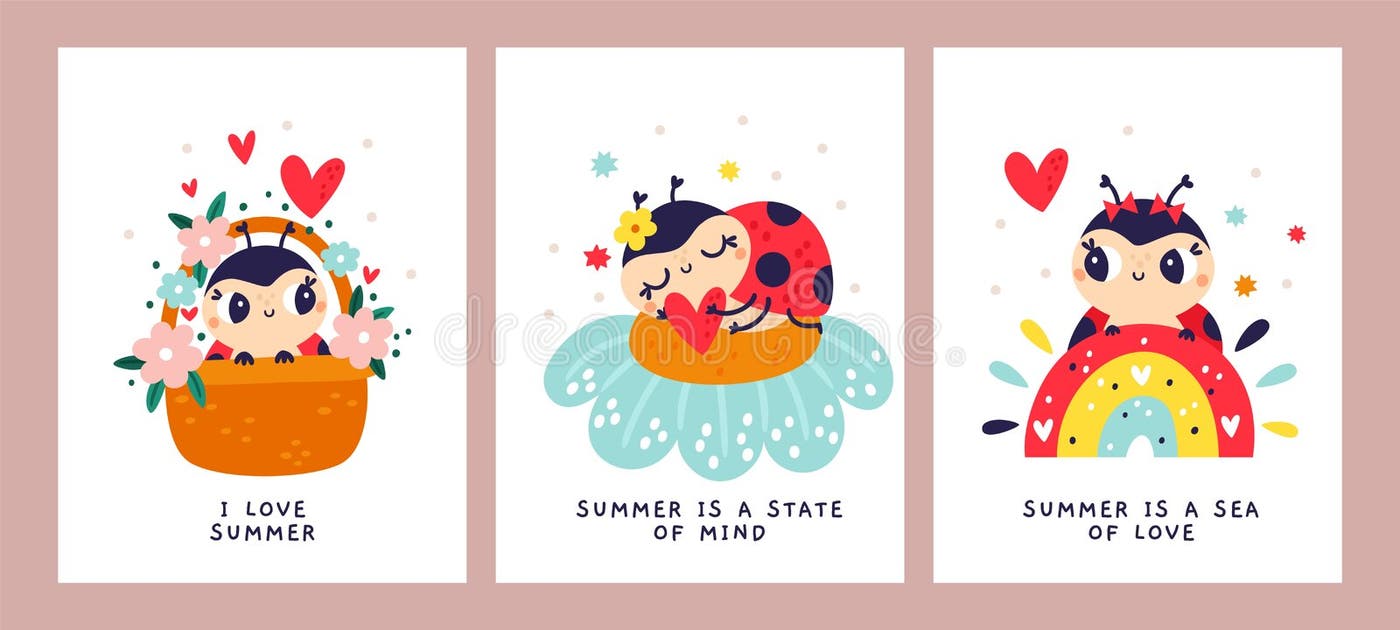 Red Spotted Ladybug Cartoon Character Stock Illustrations 153 Red