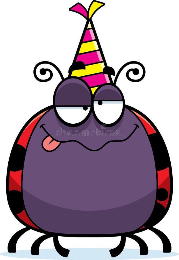 Cartoon Ladybug Drunk Party Stock Vector - Illustration of vector ...