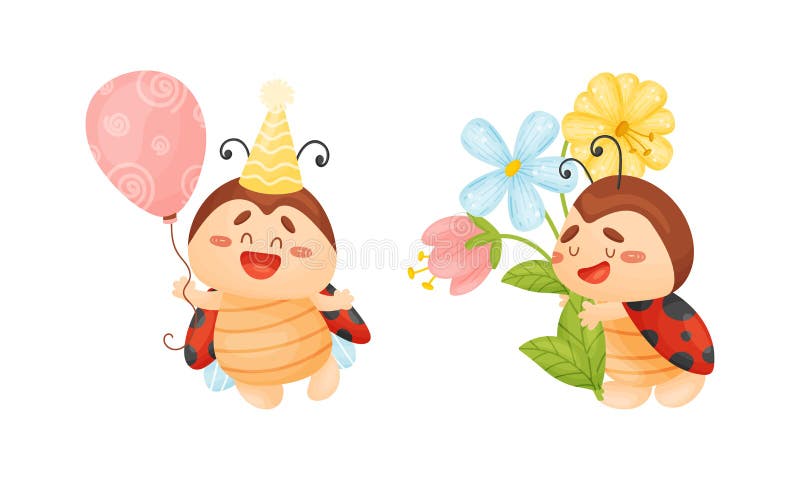 Ladybug Holding Stock Illustrations – 367 Ladybug Holding Stock ...