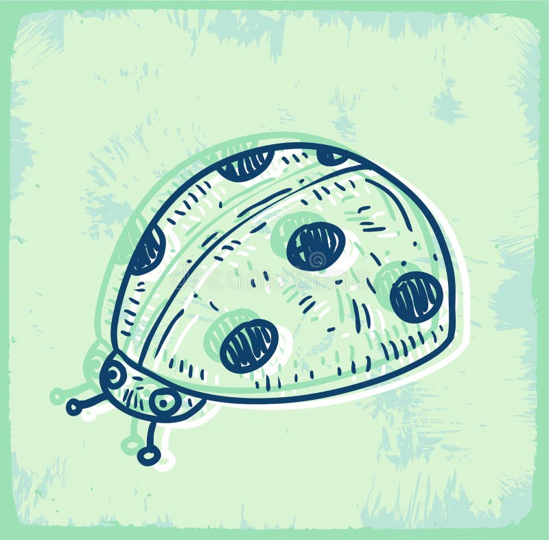 Cartoon Ladybug Illustration , Vector Icon Stock Vector - Illustration ...