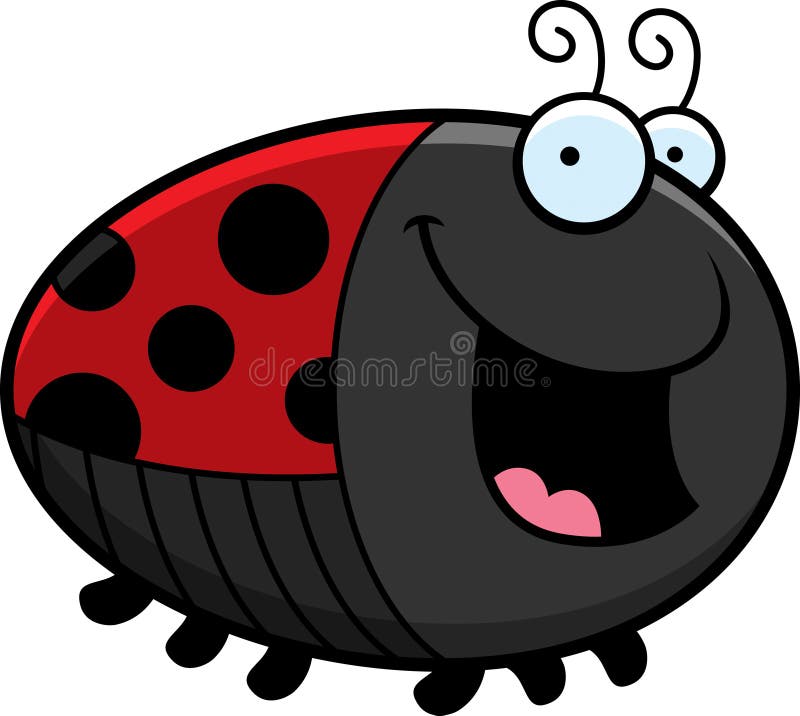Cartoon Ladybug Smiling stock vector. Illustration of happy - 47088822