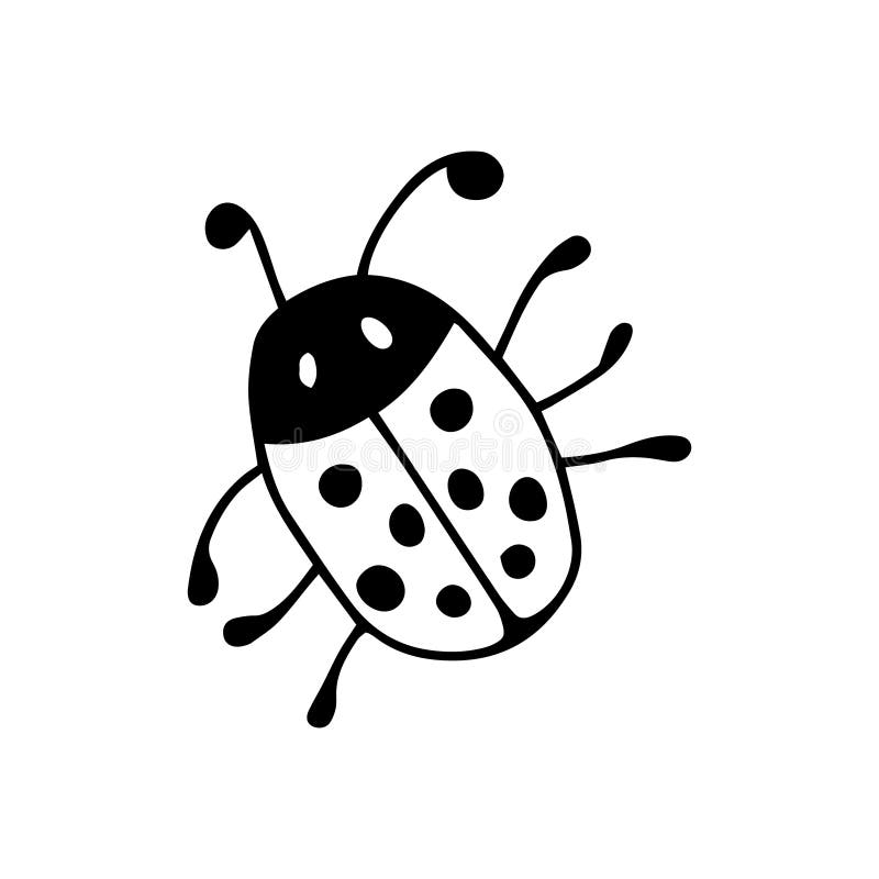 Simple Doodle Ladybug Stock Illustrations – 511 Simple Doodle Ladybug ...