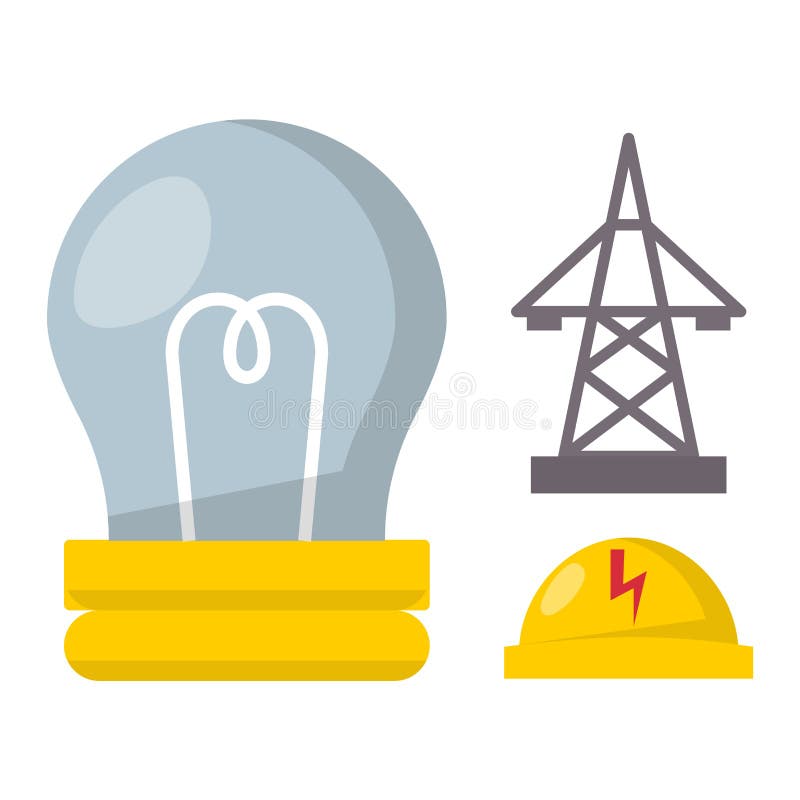 Cartoon Lamp Light Bulb Design Flat Vector Illustration Electric Idea ...