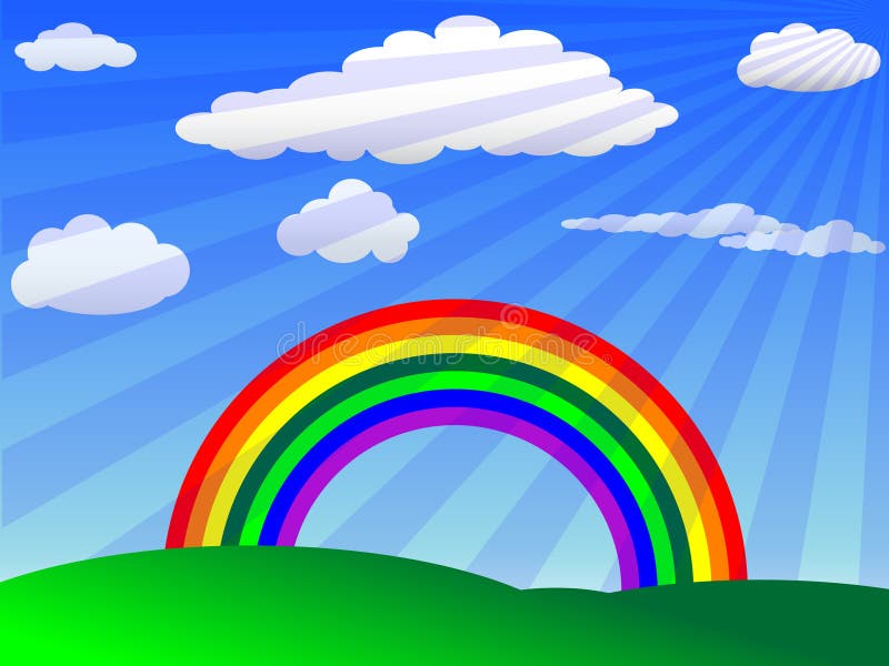 Cartoon Rainbow Scene Stock Illustrations – 5,063 Cartoon Rainbow Scene ...