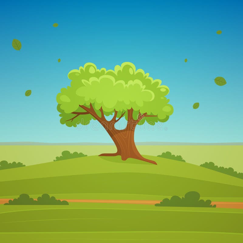 Cartoon Landscape stock vector. Illustration of horizon - 50761036