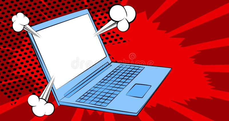 Cartoon Laptop, Comic Book Notebook Video. Stock Footage - Video of ...