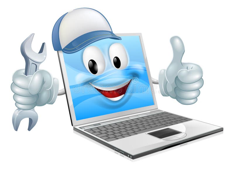 Cartoon Computer Man Repair Stock Illustrations – 946 Cartoon Computer ...