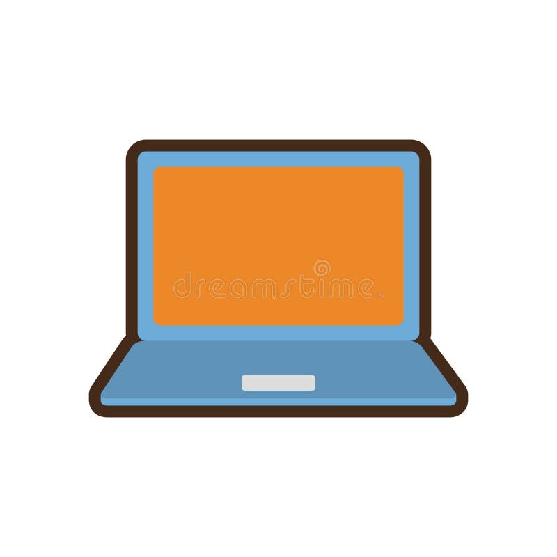 Cartoon Laptop Device Gadget Technology Stock Illustration ...