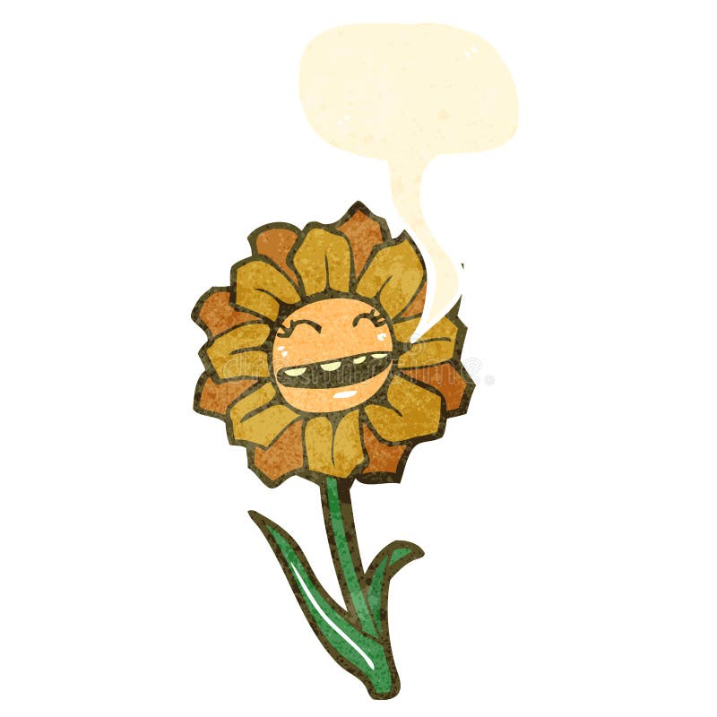Cartoon laughing flower stock vector. Illustration of quirky - 37576534
