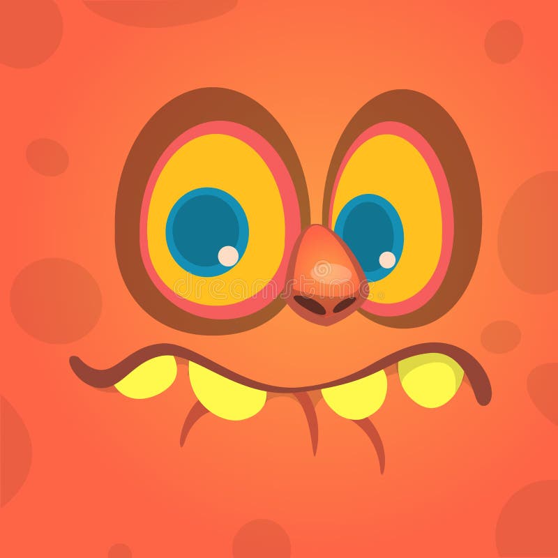 Cartoon Laughing Funny Zombie Face. Vector Zombie Monster Square Avatar ...