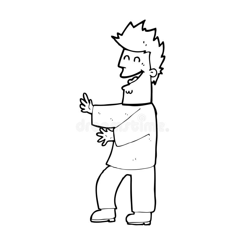 Cartoon laughing man stock illustration. Illustration of funny - 37026748