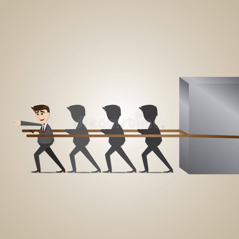 Cartoon Leadership Businessman Stock Illustration - Illustration of ...