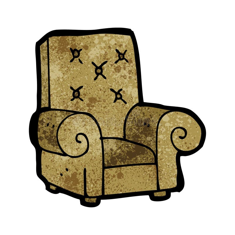 Cartoon leather chair stock illustration. Illustration of grunge - 38075017