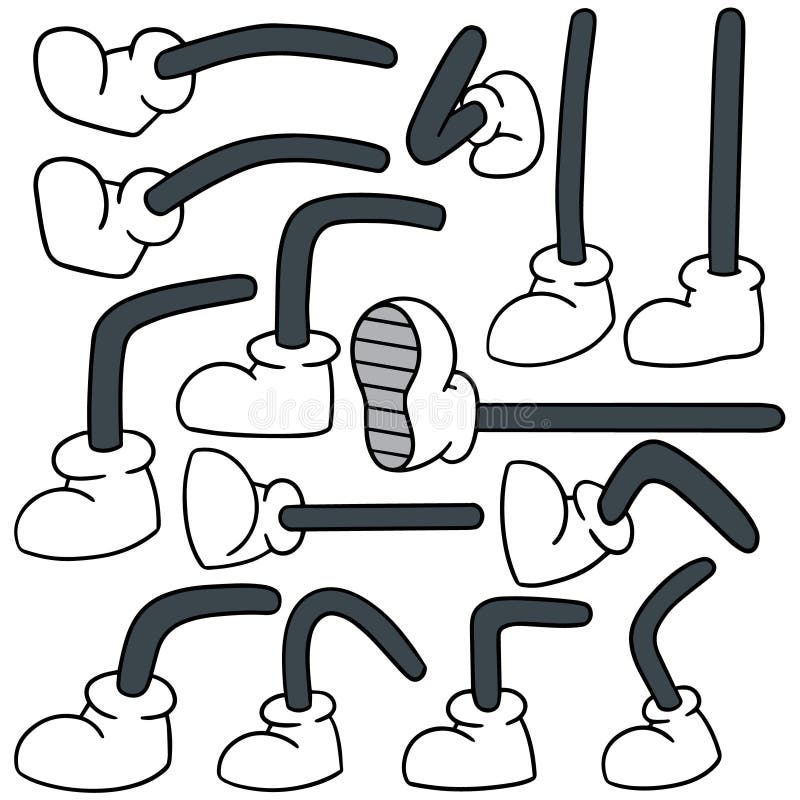 Cartoon leg stock vector. Illustration of cute, comic - 75058239