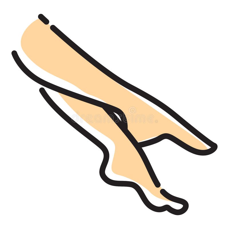 Cartoon legs stock vector. Illustration of simple, flat - 257968906