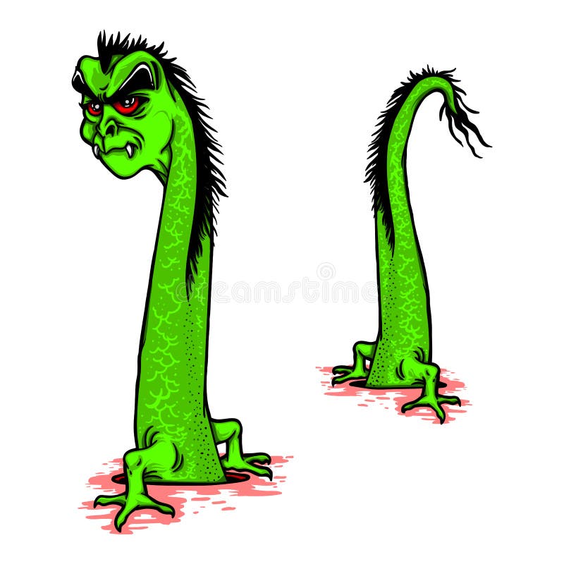 Cartoon lelijke draak vector illustratie. Illustration of dier - 257515400