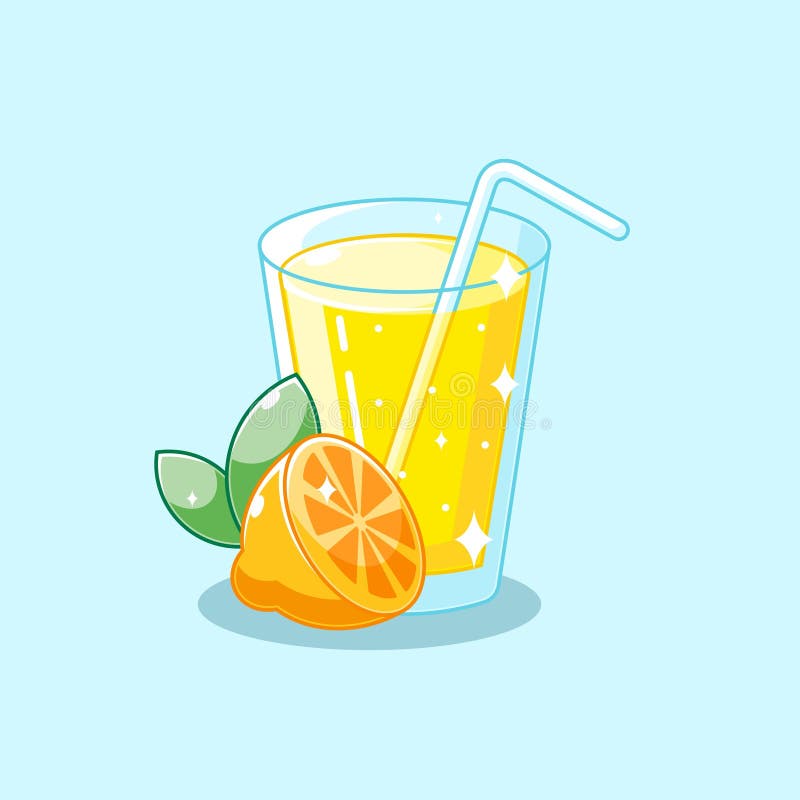 Cartoon Lemonade in Glass Design Stock Vector - Illustration of ...