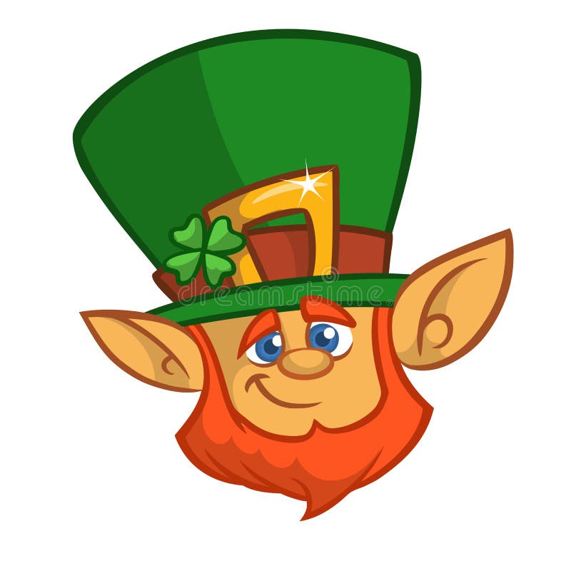 Cartoon Leprechaun Vector Leprechaun Head Icon Stock Vector