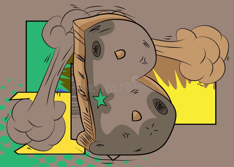 Cartoon Letter B, Comic Book Alphabet. Retro Vector Comics Pop Art ...