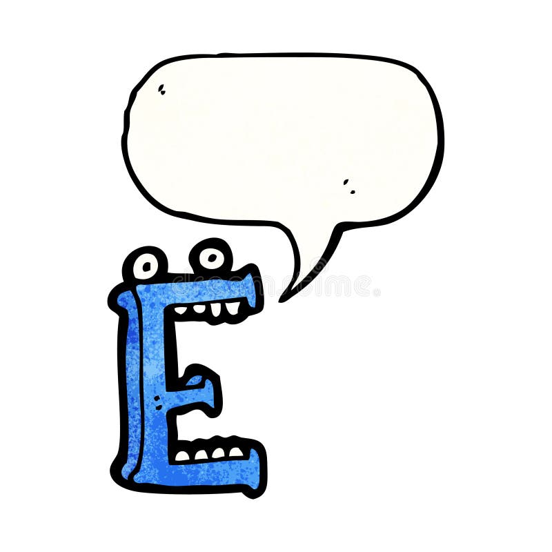 Cartoon letter e stock vector. Illustration of - 38027266