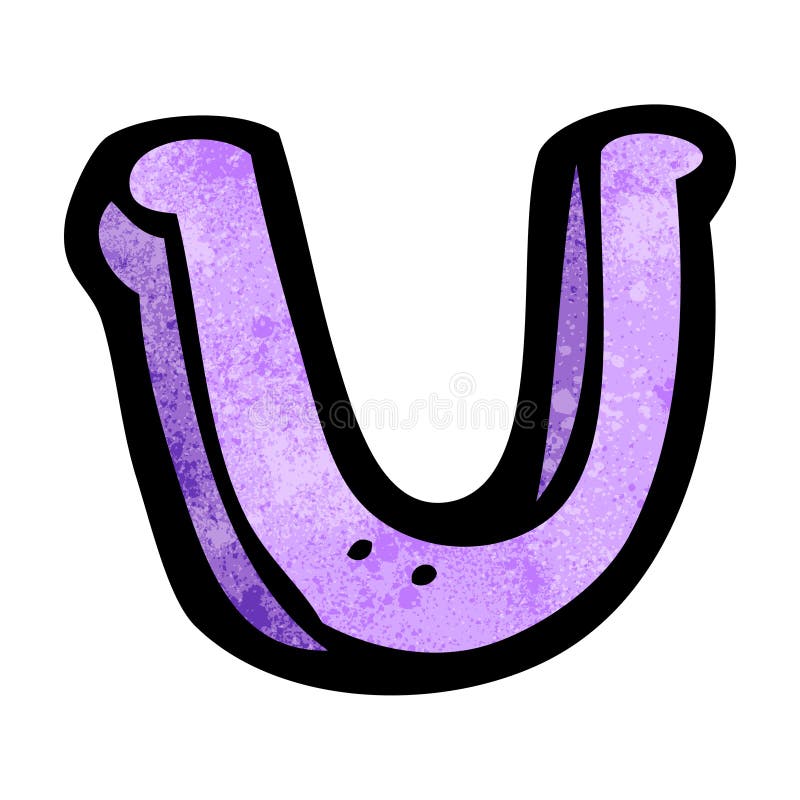 Cartoon letter U stock vector. Illustration of - 38031946