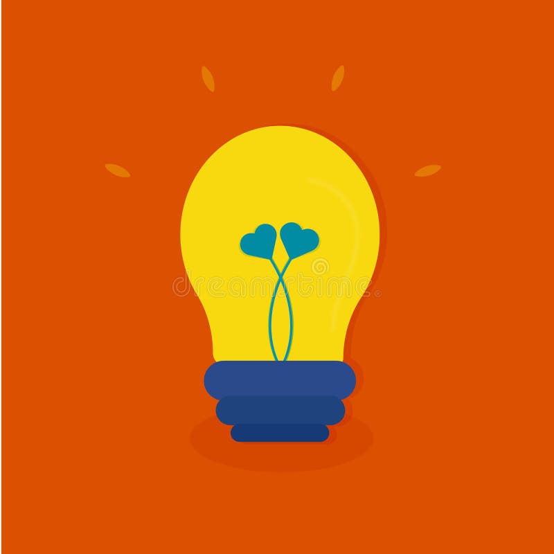 The Cartoon Light Bulb is Full of Ideas Stock Illustration ...