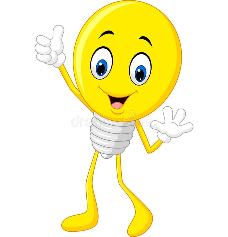 Cartoon light bulb stock vector. Illustration of idea - 75316873