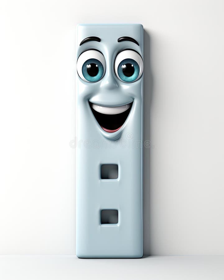 A Cartoon Light Switch Cover with a Smiling Face on it. Generative Ai ...