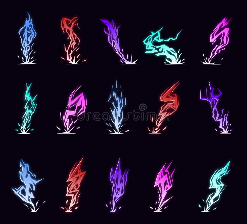 Cartoon lightning effect stock vector. Illustration of background ...