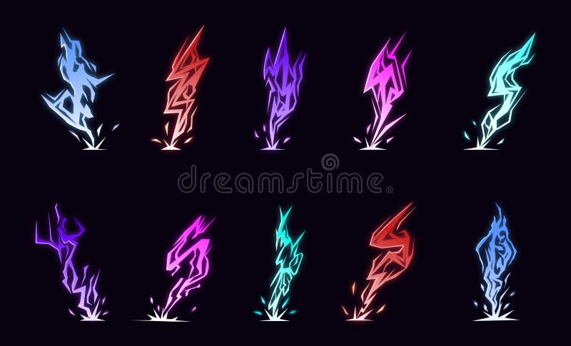 Lightning Sprite Sheet Stock Illustrations – 77 Lightning Sprite Sheet ...