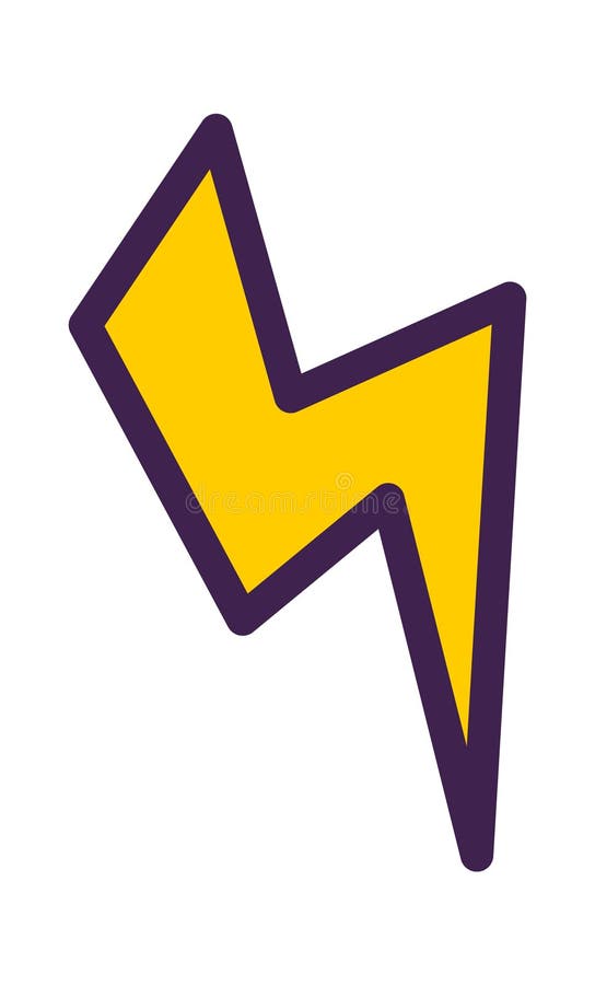 Cartoon Lightning Icon stock vector. Illustration of vector - 274184087