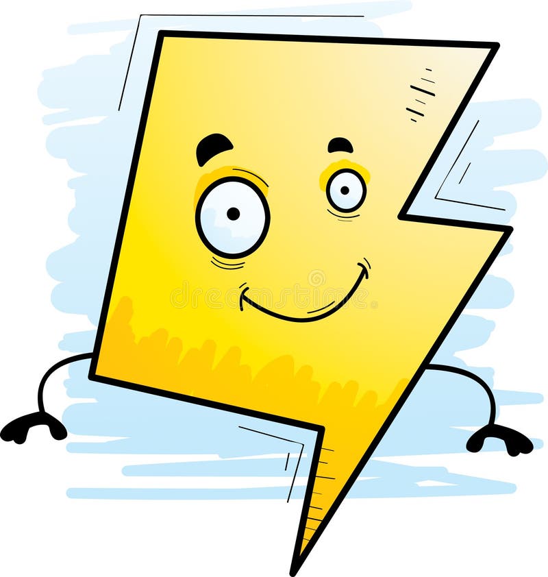 Cartoon Lightning Smiling stock vector. Illustration of sketch - 115738650