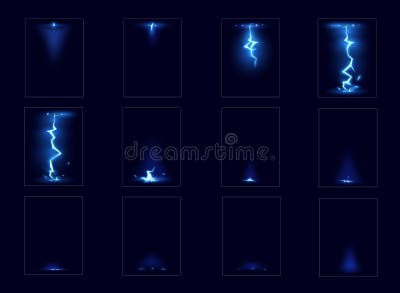 Lightning Sprite Sheet Stock Illustrations – 113 Lightning Sprite Sheet ...