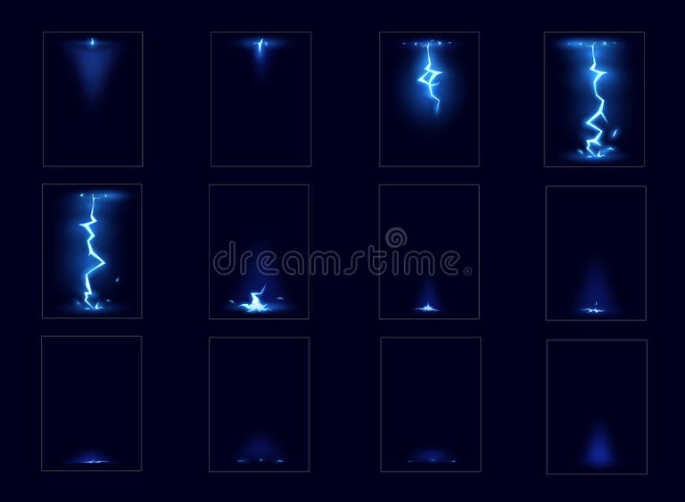 Lightning Sprite Sheet Stock Illustrations – 113 Lightning Sprite Sheet ...