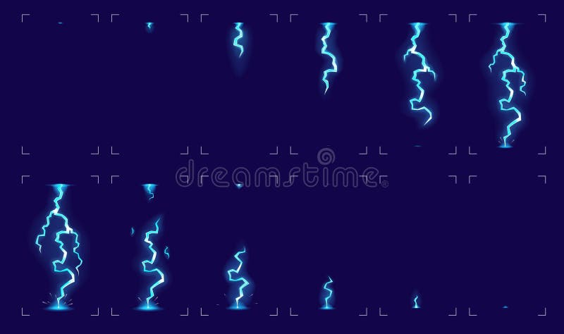 Lightning Sprite Sheet Stock Illustrations – 113 Lightning Sprite Sheet ...
