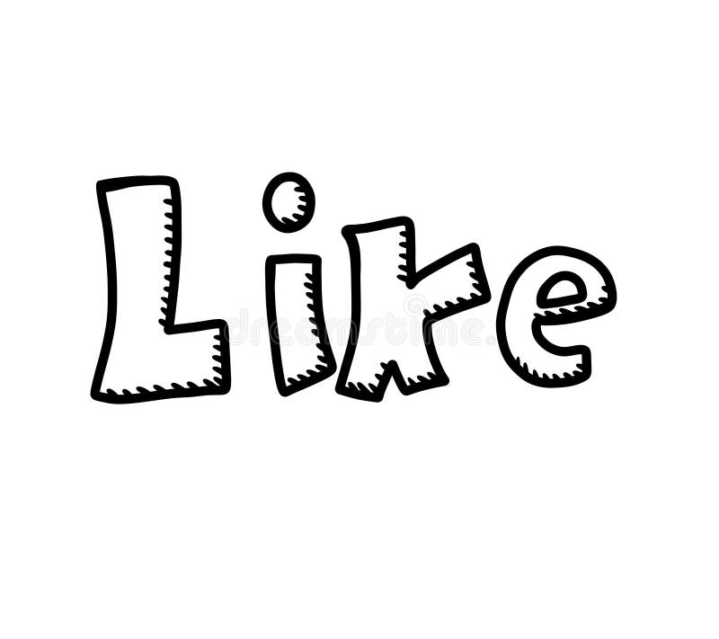 A Cartoon Like Icon Doodle stock illustration. Illustration of friend ...