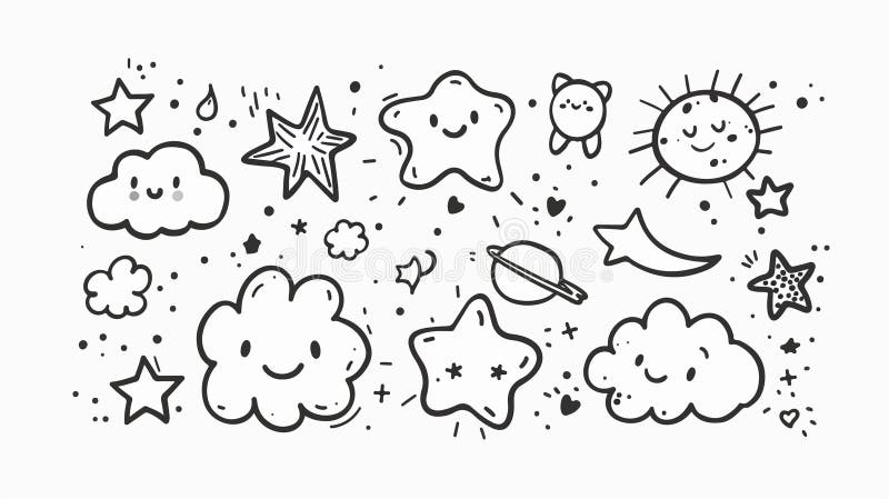 Cute Scribble Doodle Arrow Element for Cartoons and Designs Stock ...