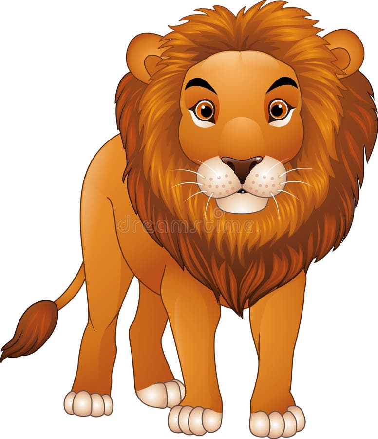 Cartoon lion character stock vector. Illustration of vector - 78540625