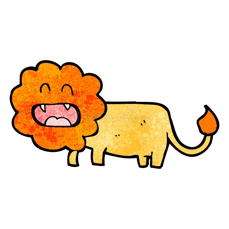 Cartoon lion stock illustration. Illustration of funny - 38075426