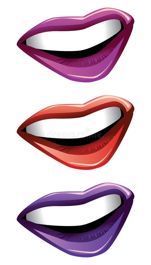 Cartoon lips stock vector. Illustration of glamour, girl - 30513371