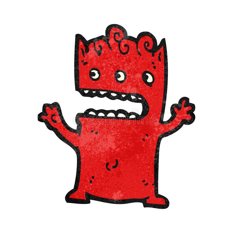 Cartoon Little Alien Monster Stock Vector - Illustration of quirky ...