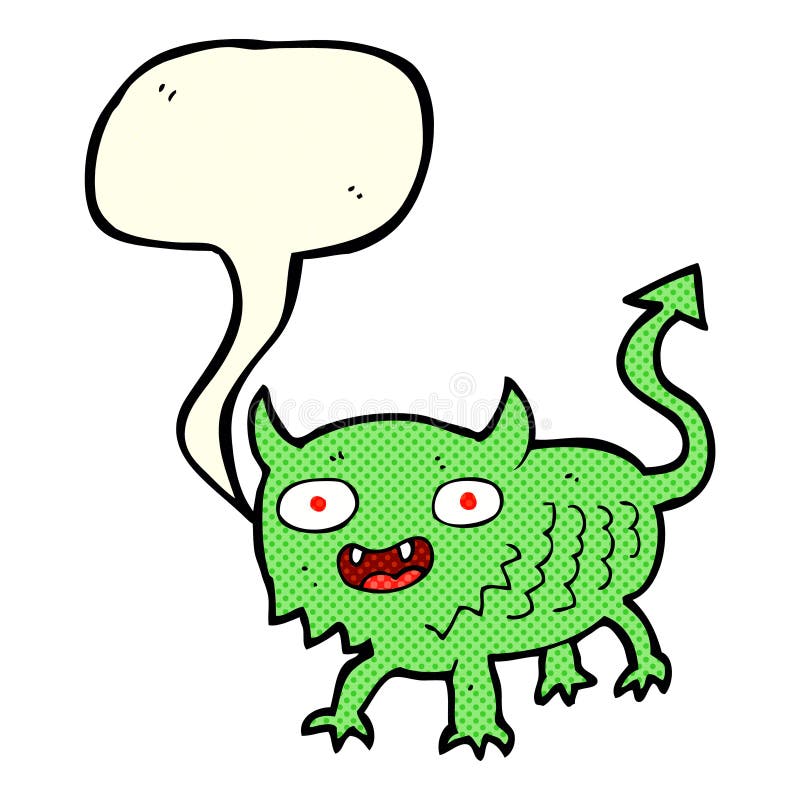 Little demon cartoon stock vector. Illustration of drawing - 38059734