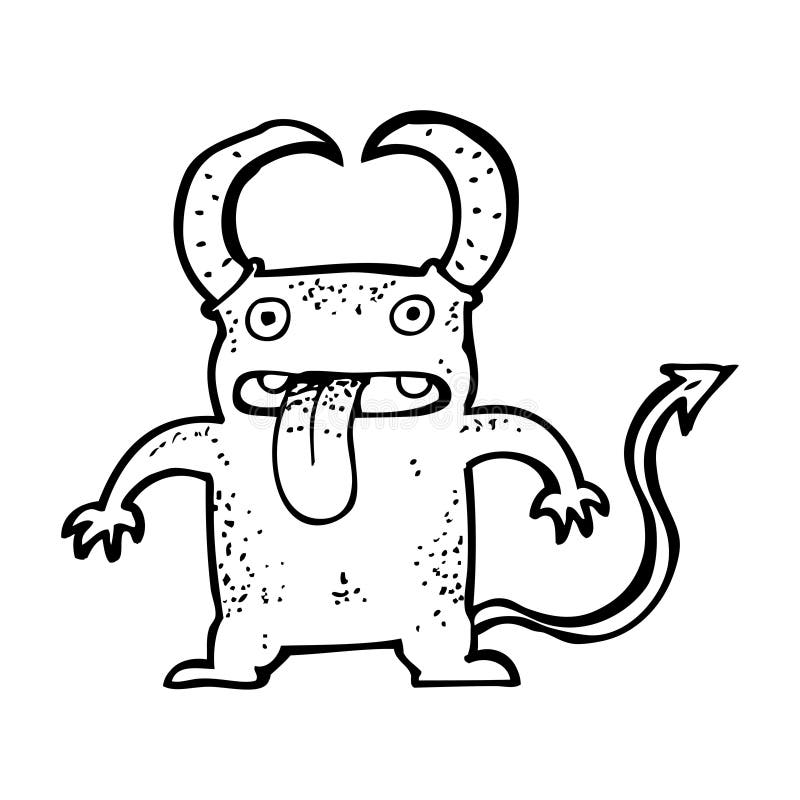 Cartoon little devil stock illustration. Illustration of quirky - 37023930