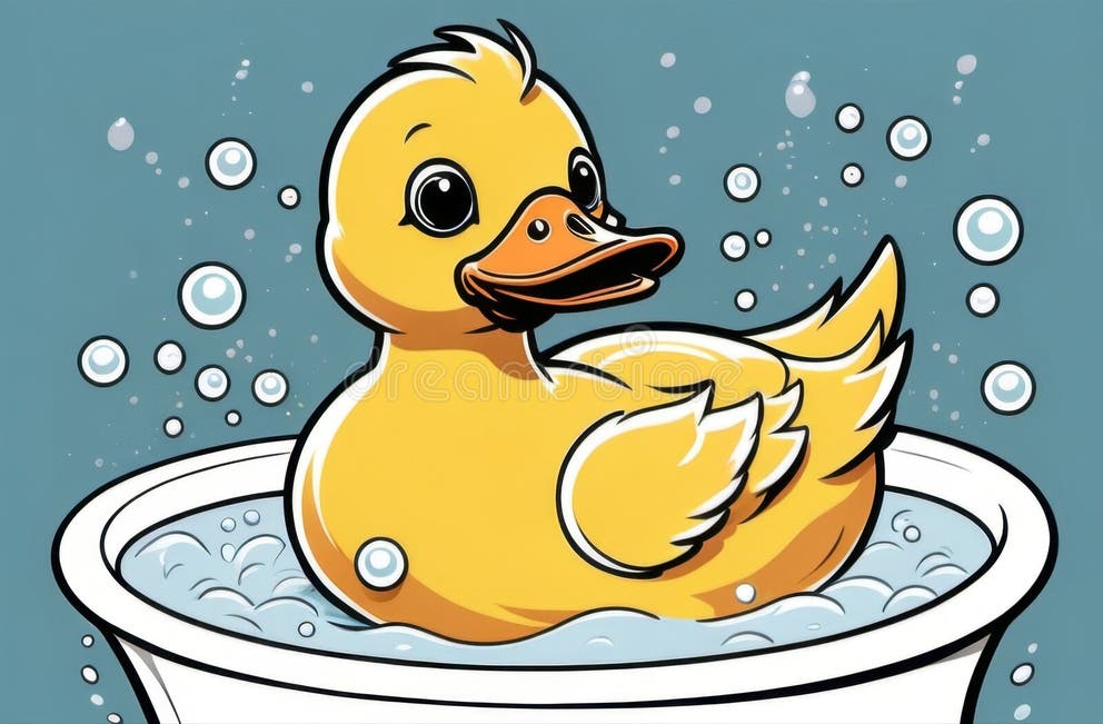 Cartoon of a Little Ducky stock illustration. Illustration of adorable ...