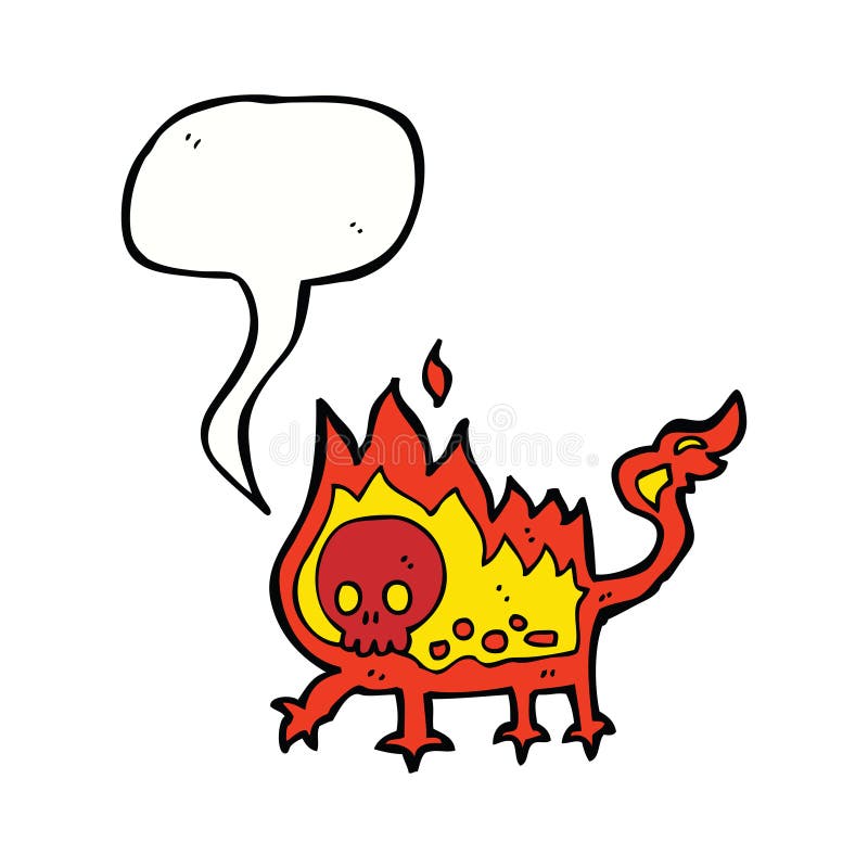 Retro Cartoon Little Fire Monster Stock Illustrations – 140 Retro ...